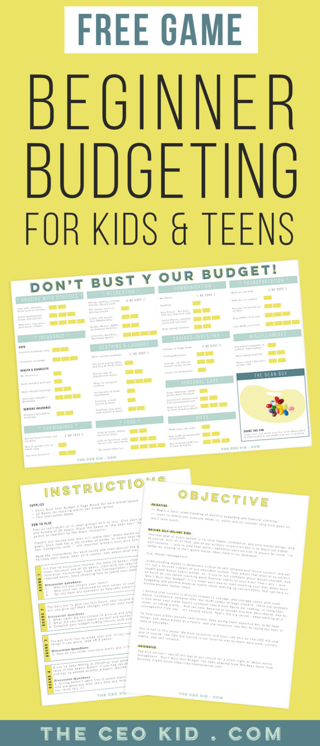 How to Teach Kids about Money & Budgeting (Simple Game) - The CEO Kid