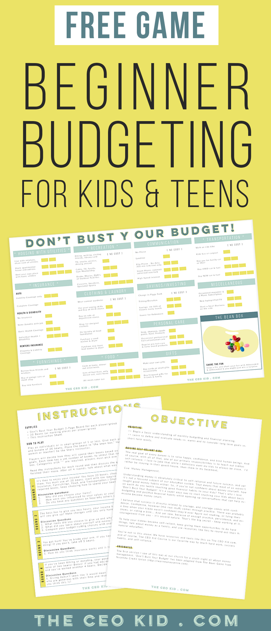 How to Teach Kids about Money & Budgeting (Simple Game) - The CEO Kid